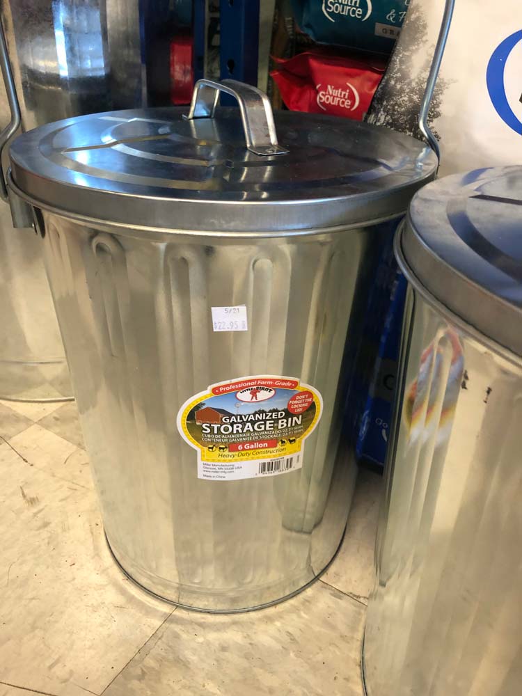 Metal containers for storage and compost | Coast Fork Brewing and Feed ...